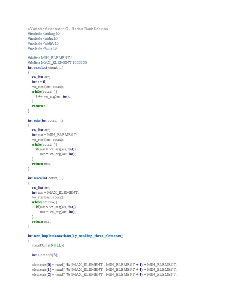 Variadic Functions in C | PDF | Software Engineering | Software Development