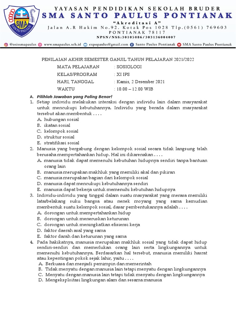 Kop Surat Dan Footer-Word A4 | PDF