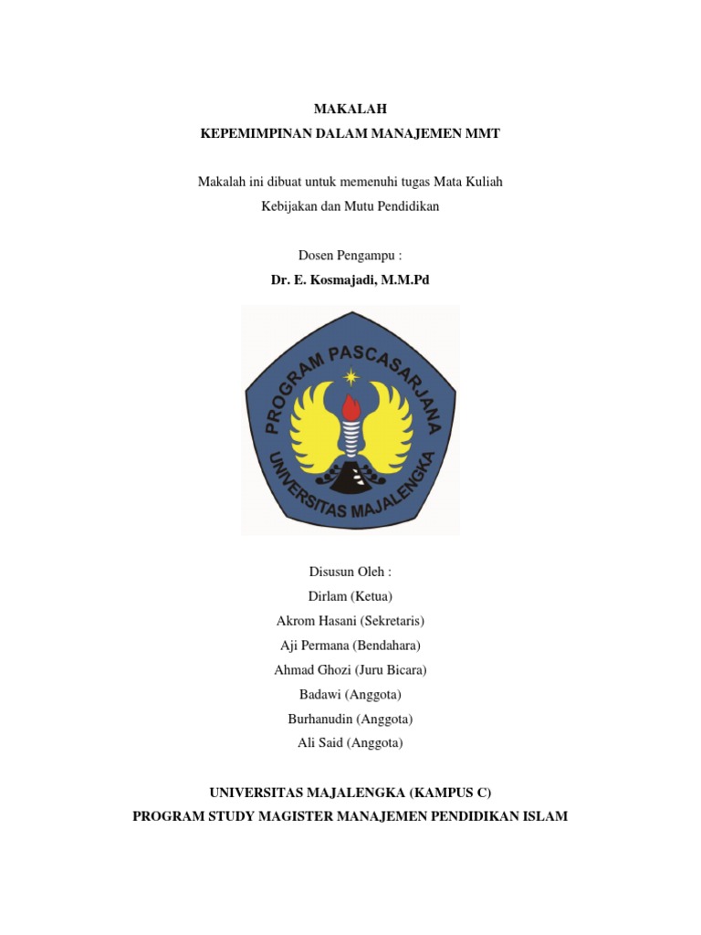 KELOMPOK 1 - Kepemimpinan Dalam Manajemen MMT | PDF | Karier & Perkembangan | Bisnis