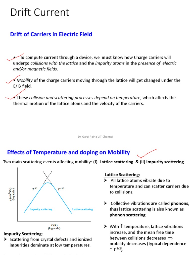 Drift Current: Drift of Carriers in Electric Field | PDF | Physical ...