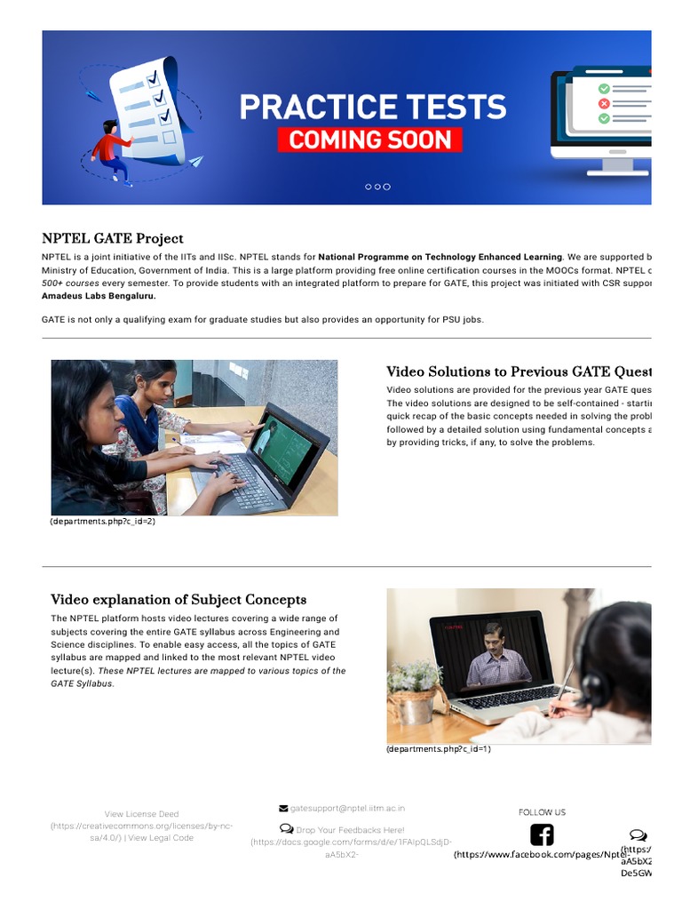 GATE Program - NPTEL | PDF