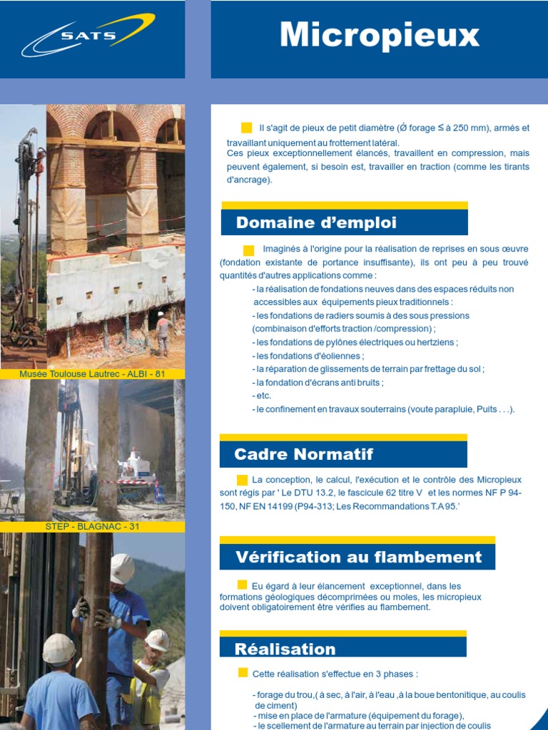 Micropieux - Type1 2 3 4 | PDF | Forage | Fondation (construction)