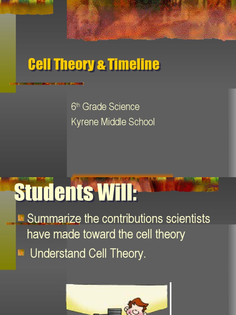 Cell Theory Timeline for 6th Graders | PDF | Cell (Biology) | Biology