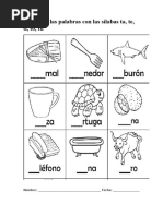 Dictado de Sílabas M | PDF