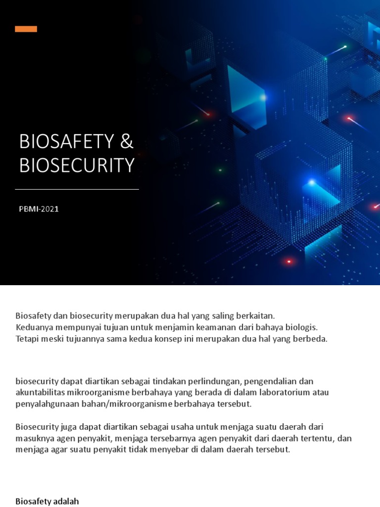 Prof Widodo - Biosafety & Biosecurity | PDF | Kesehatan Holistik | Sains & Matematika