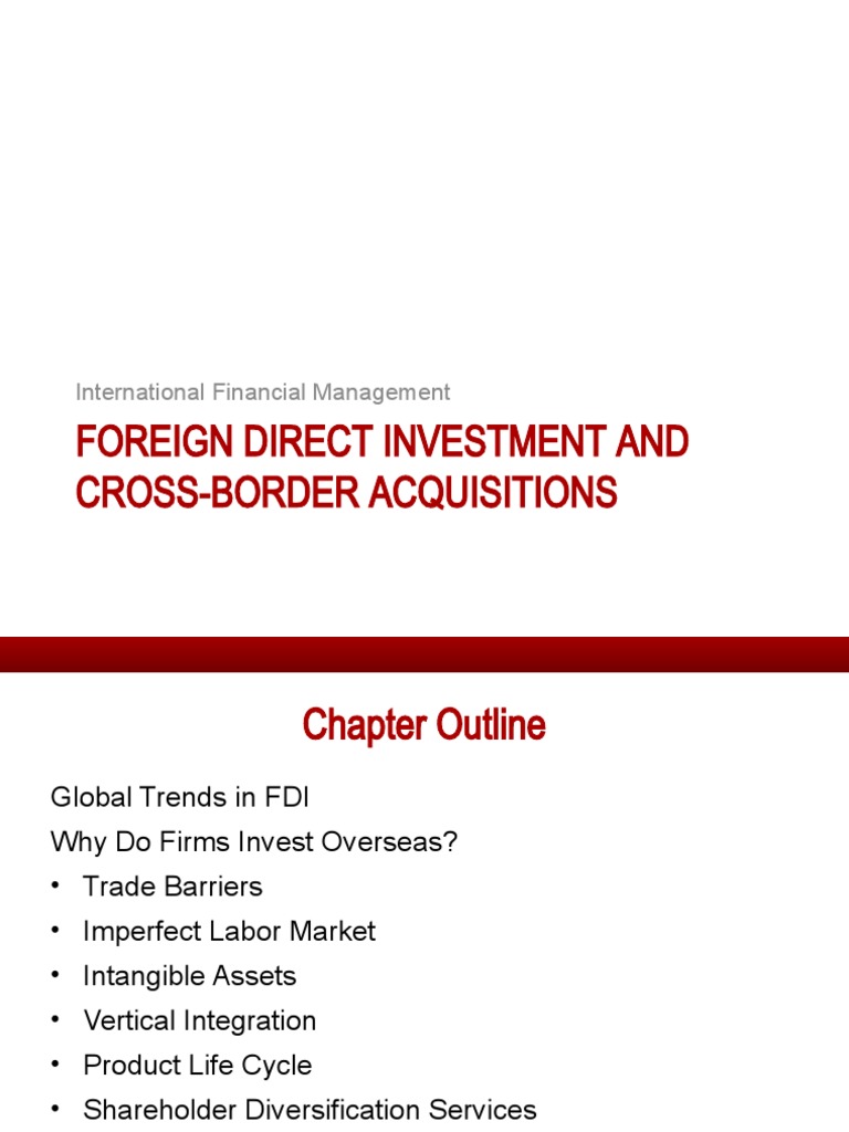 FDI and Cross-Border Acquisition | PDF | Foreign Direct Investment | Mergers And Acquisitions