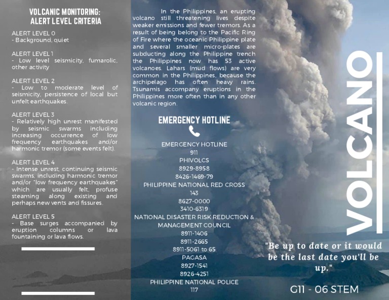 Volcano Brochure | PDF | Volcano | Earthquakes