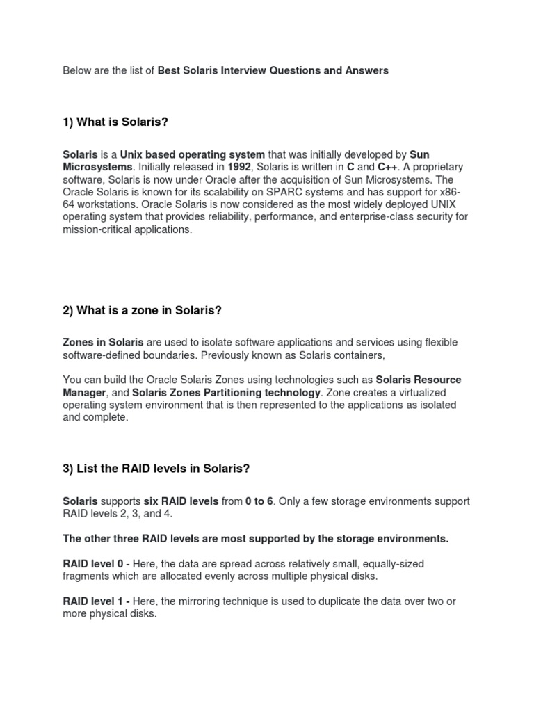 Sun Solaris | PDF | Operating System | Computer Hardware