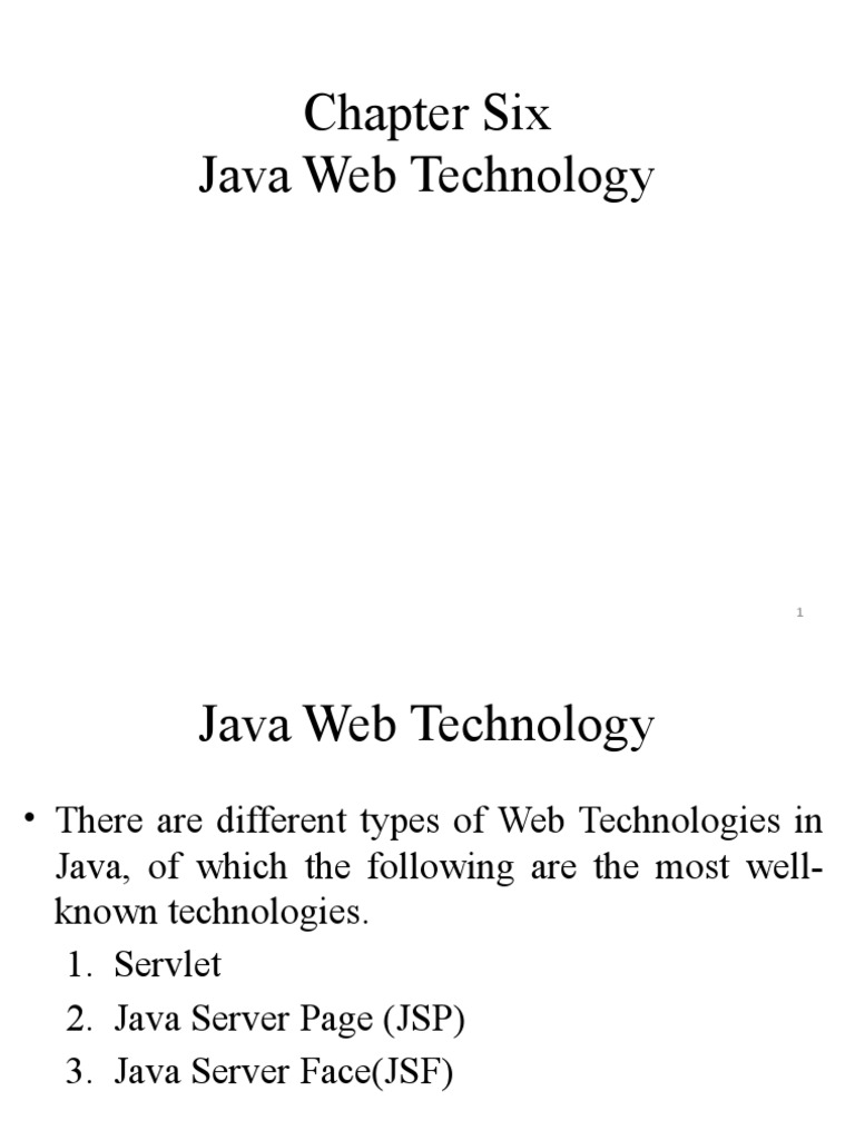 Chapter Six Java Web Technology | PDF | Websites | Dynamic Web Page