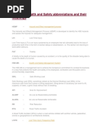 Safety Abbreviations and Acronyms List | PDF | Safety | Occupational ...
