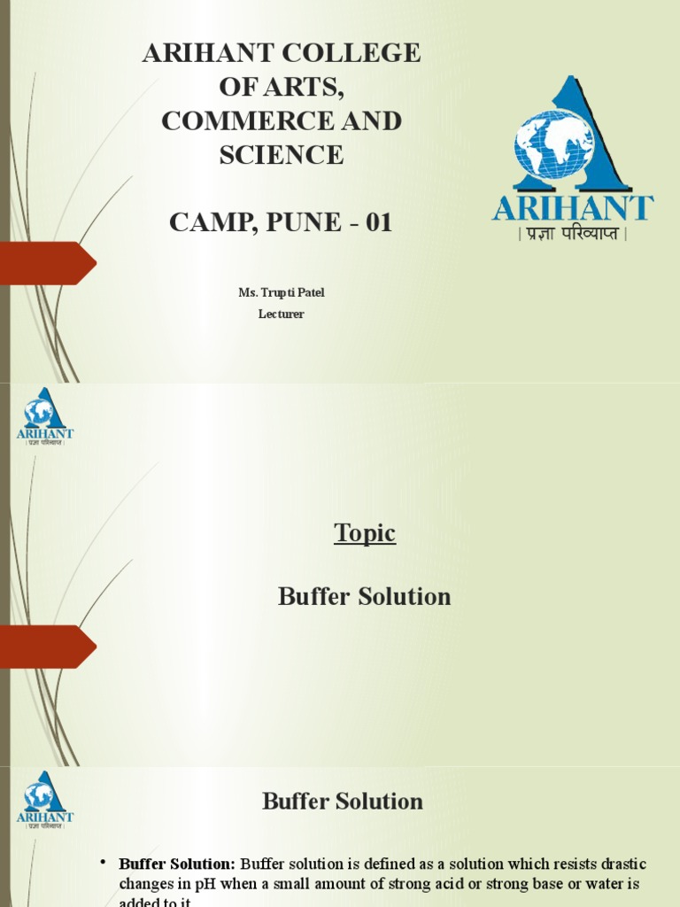 Understanding Buffer Solutions and Their Uses | PDF | Cooking, Food ...