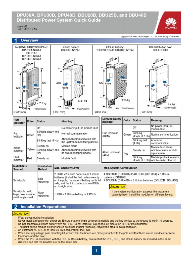 DPU30A, DPU30D, DPU40D, DBU20B, DBU25B, and DBU40B Distributed Power ...
