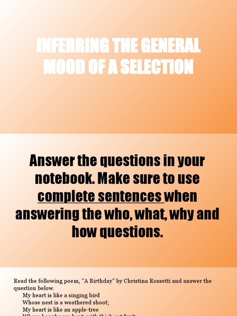 Inferring The General Mood of A Selection! | PDF