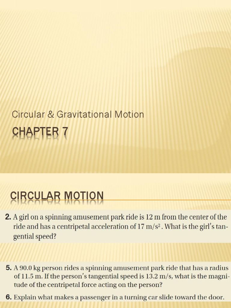 Circular Motion Gravitation | PDF | Philosophy | Science & Mathematics