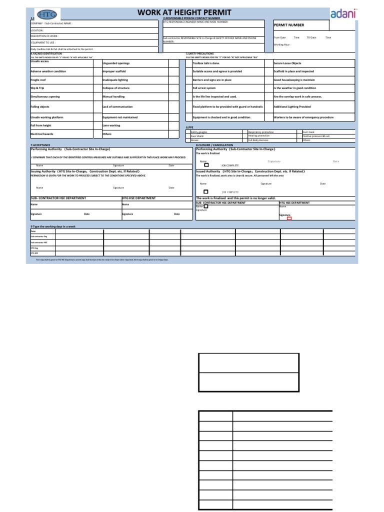 Height Work | PDF | Occupational Safety And Health | Personal ...