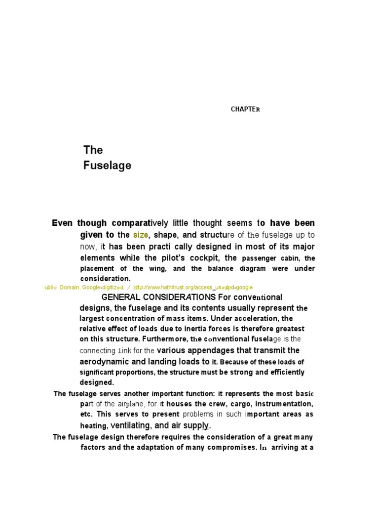 1.2 Fuselage Layout Design Read 1 | PDF | Fuselage | Bending