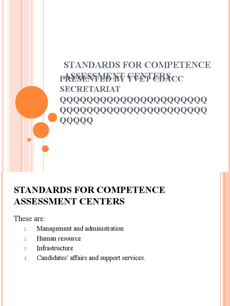 Standards for Competence Assessment Centers | PDF | Competence (Human ...
