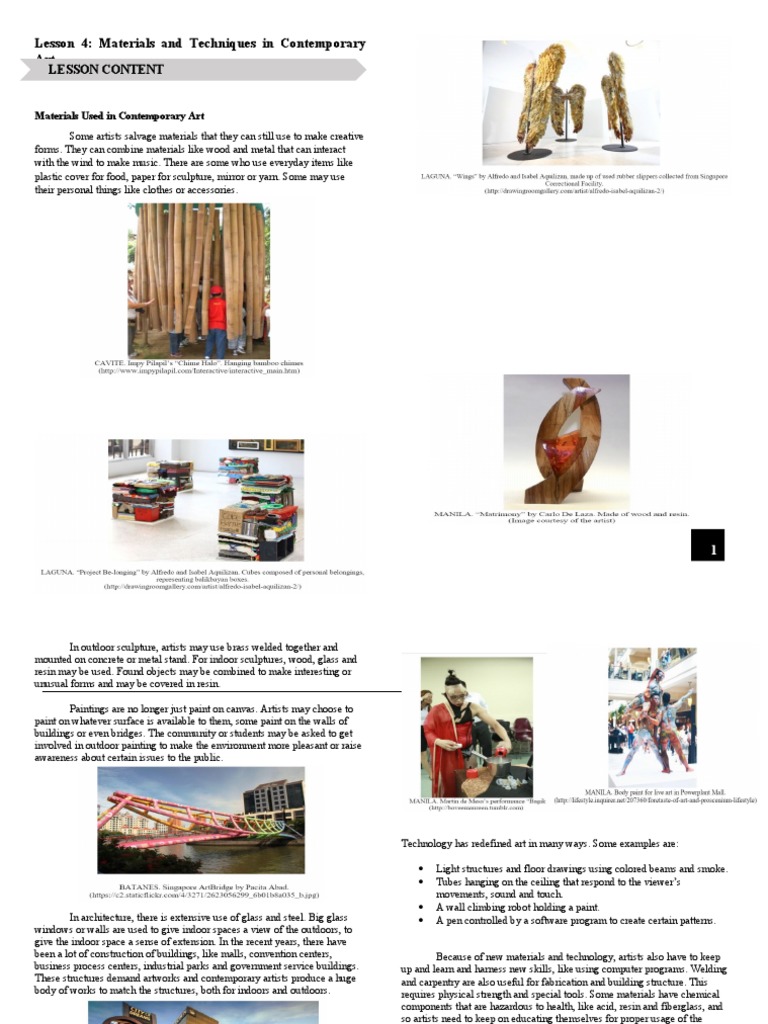 Materials and Techniques in Contemporary Art | PDF | Paintings ...
