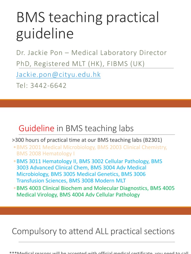 BMS Practical Induction | PDF | Medical Laboratory | Medical Specialties