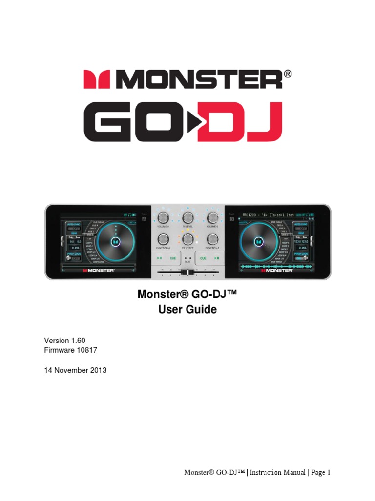 Monster Go DJ Manual | PDF | Computer File | Disc Jockey