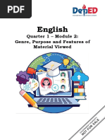 Edited Q1 Module 4 ADM Engl7 | PDF | Grammatical Tense | Verb