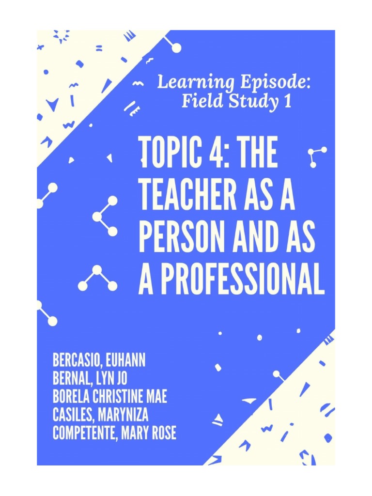 Topic 4 Fs1 Answer | PDF | Teachers | Learning