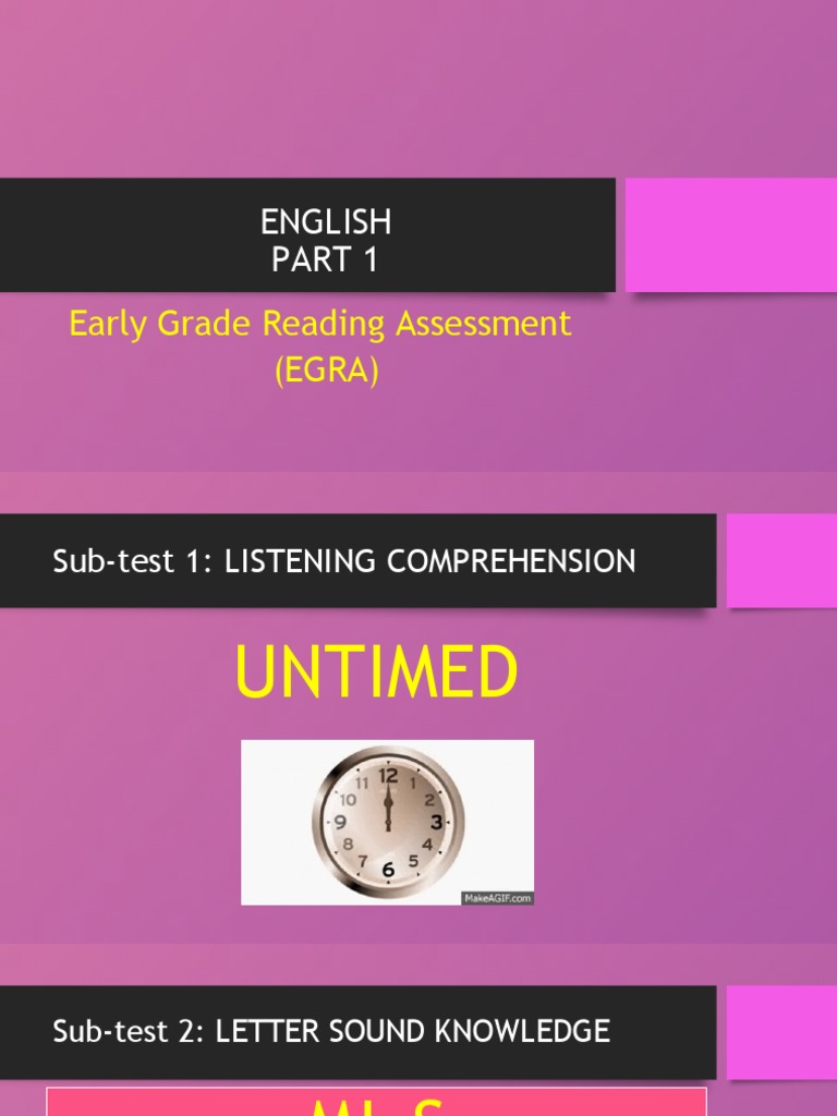 English: Early Grade Reading Assessment (EGRA) | PDF