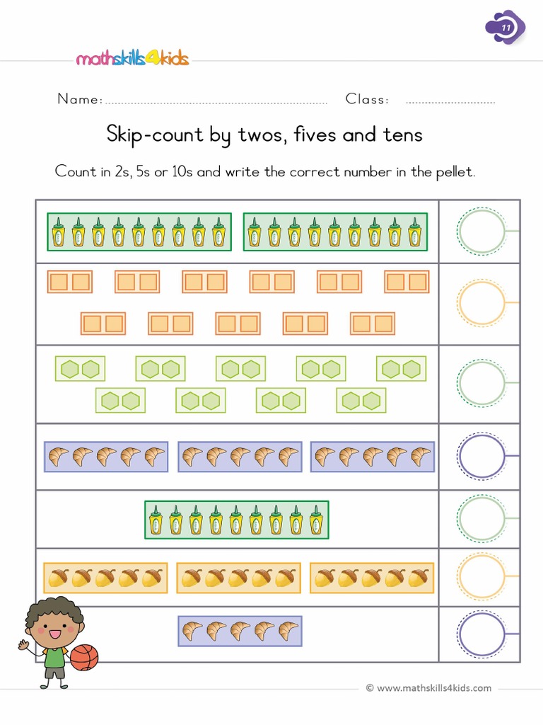 10.skip Count by Twos Fives and Tens Write The Number 01x87c | PDF