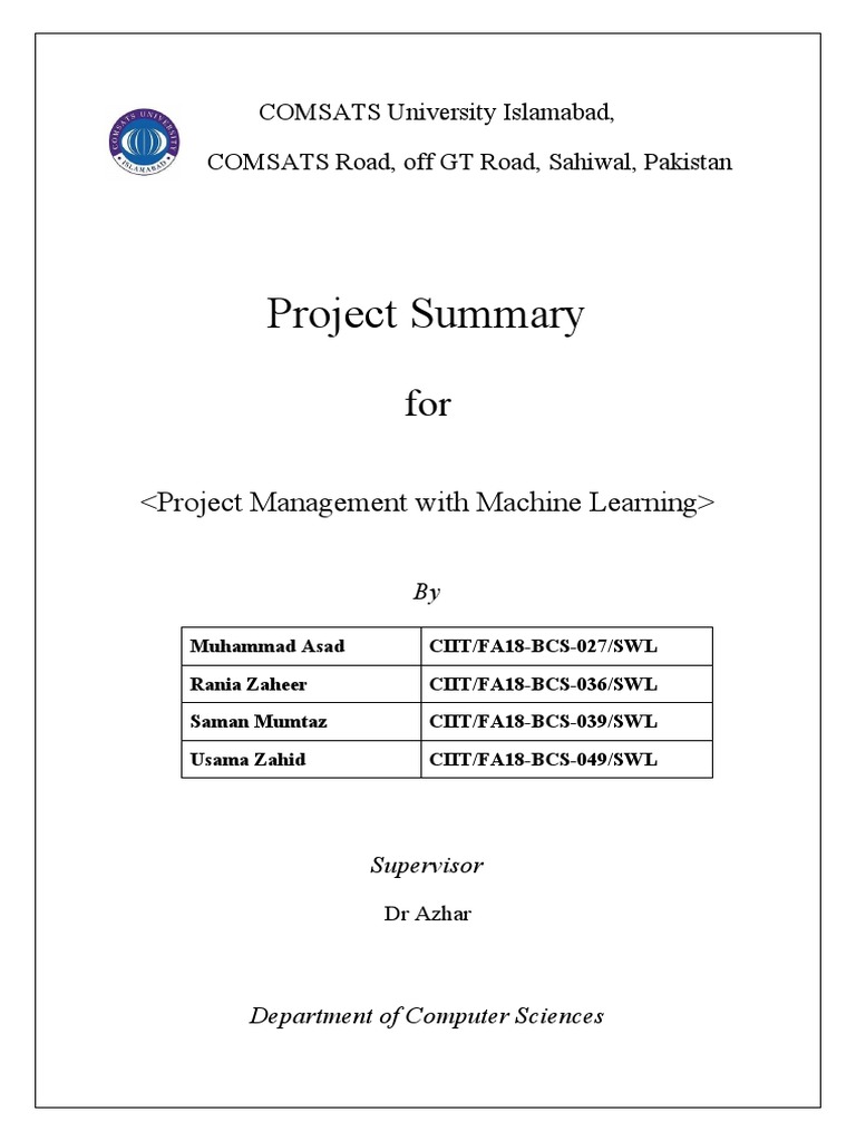 Summary of Project Management | PDF | Mobile App | Software
