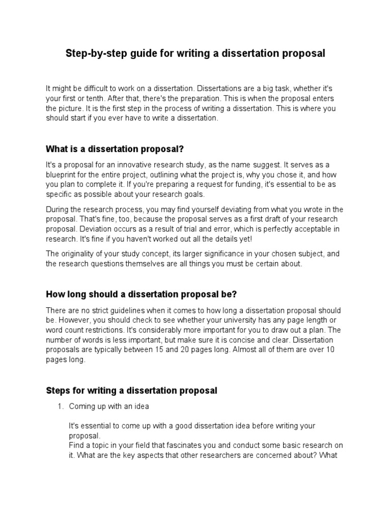 Step-By-Step Guide For Writing A Dissertation Proposal | PDF | Theory ...