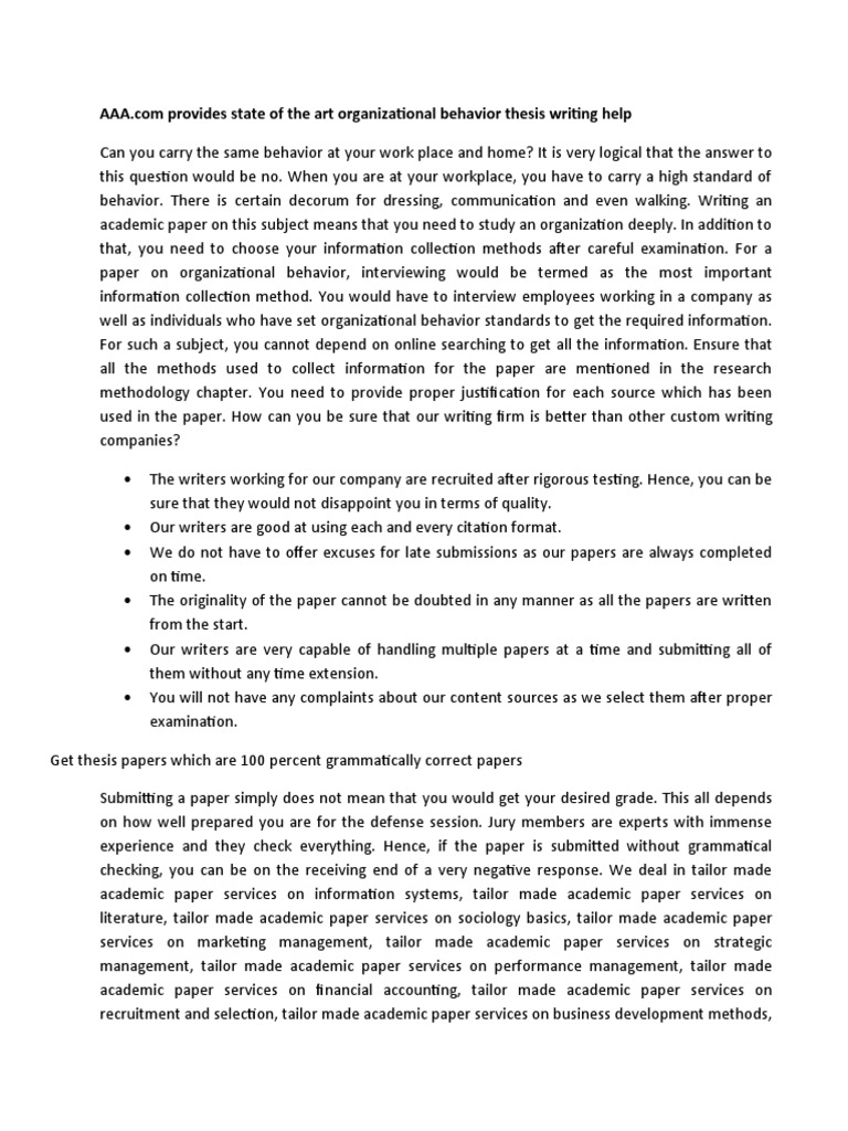 (Used) AAA - Com Provides State of The Art Organizational Behavior ...