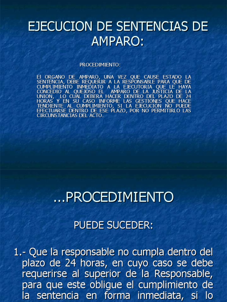 Ejecucion de Sentencias de Amparo | PDF | Sentencia (ley) | Judicaturas