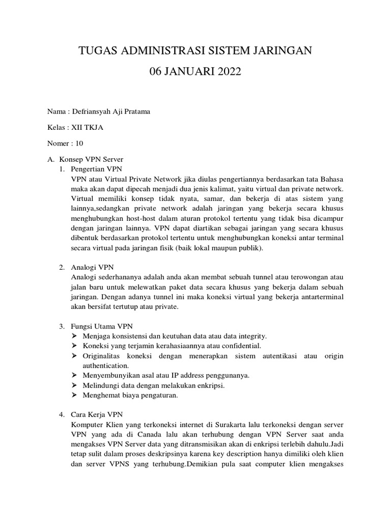10 - Defriansyah Aji Pratama - Tugas ASJ 06 Januari 2022 | PDF | Komputer