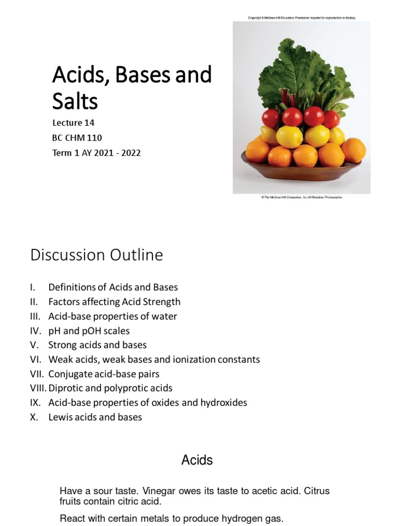 14 Acids, Bases and Salts | PDF | Acid | Ph