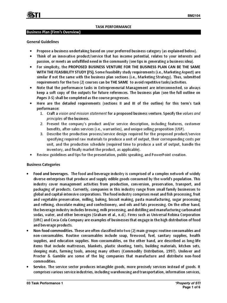 03 Task Performance 1 | Download Free PDF | Marketing | Foods