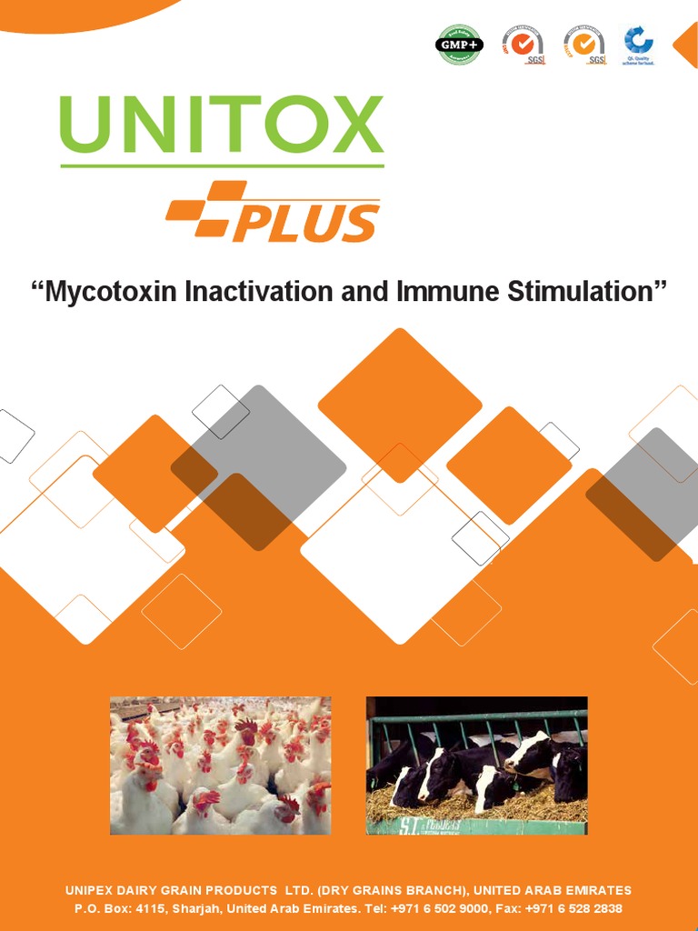 Brochure - Unitox Plus | PDF | Mycotoxin | Adsorption
