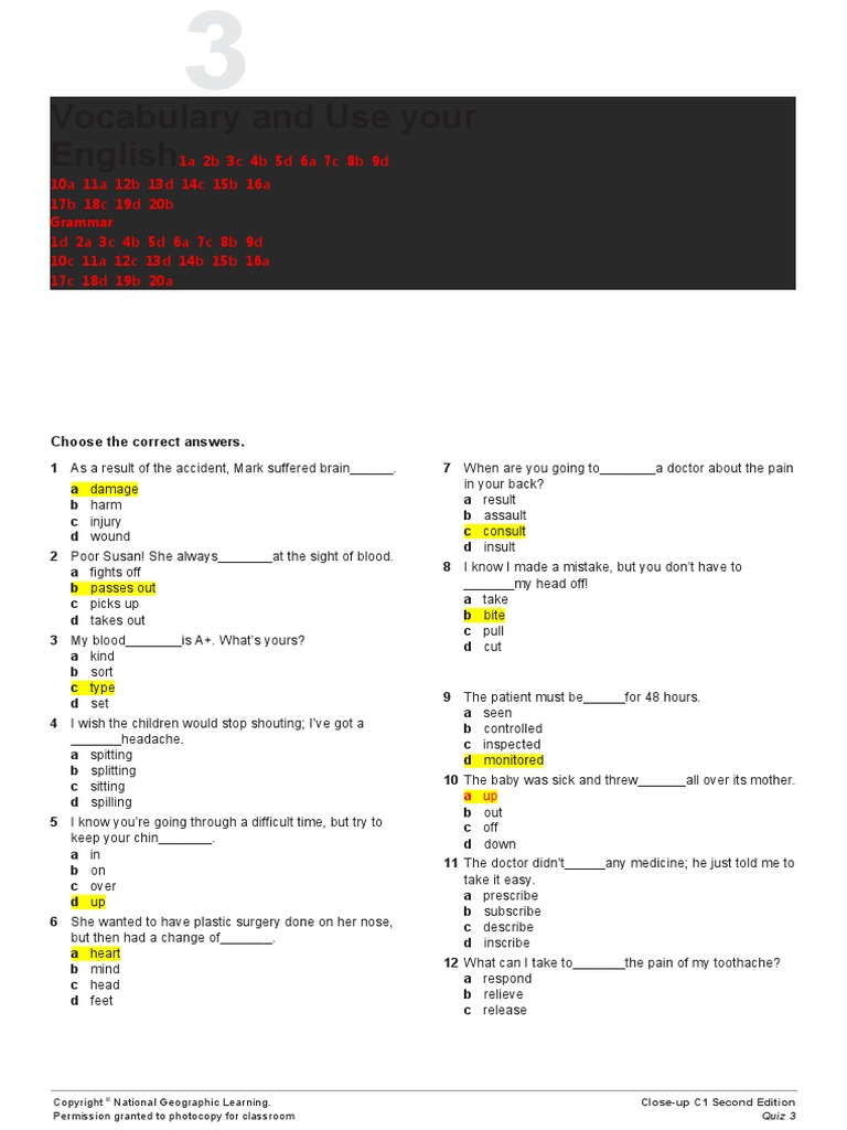 C1 Editable Quiz 3 - 0 | PDF | Clinical Medicine | Health Sciences