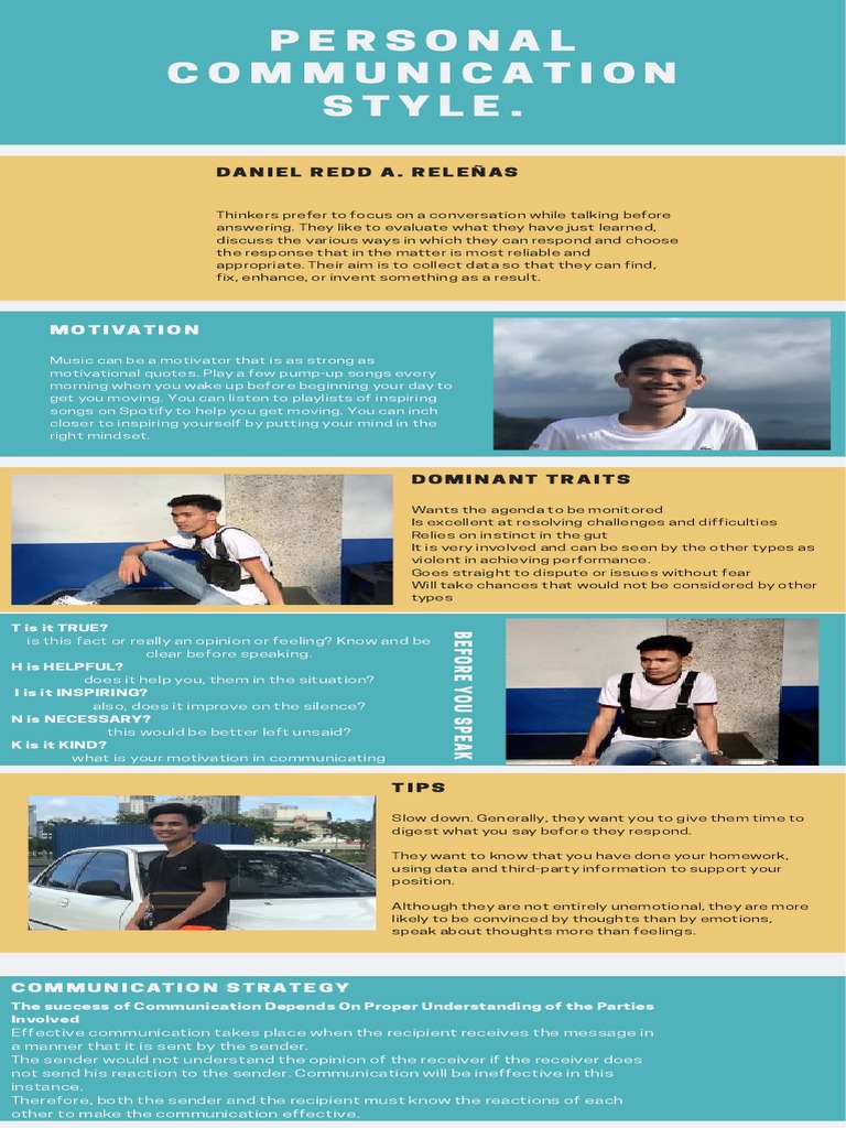 Personal Communication Style. | PDF | Communication | Feeling