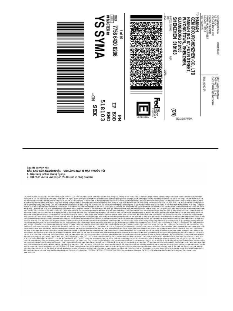 Label | PDF | Cargo | Invoice