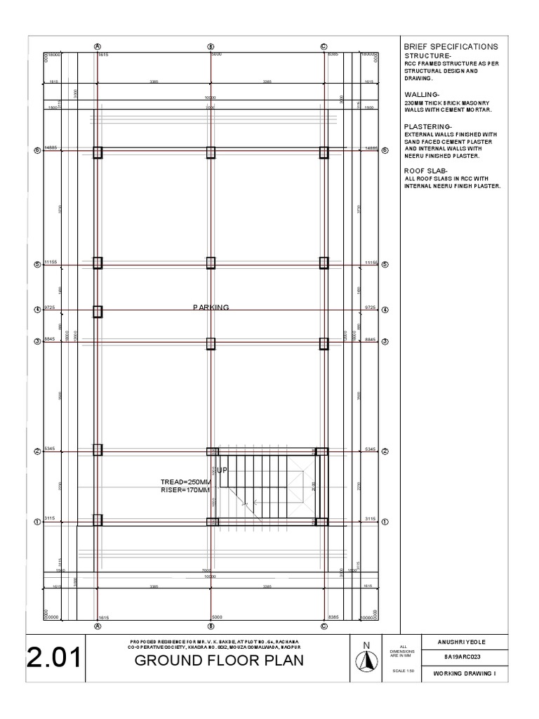 Ground Floor Plan: Brief Specifications | PDF | Plaster | Building ...