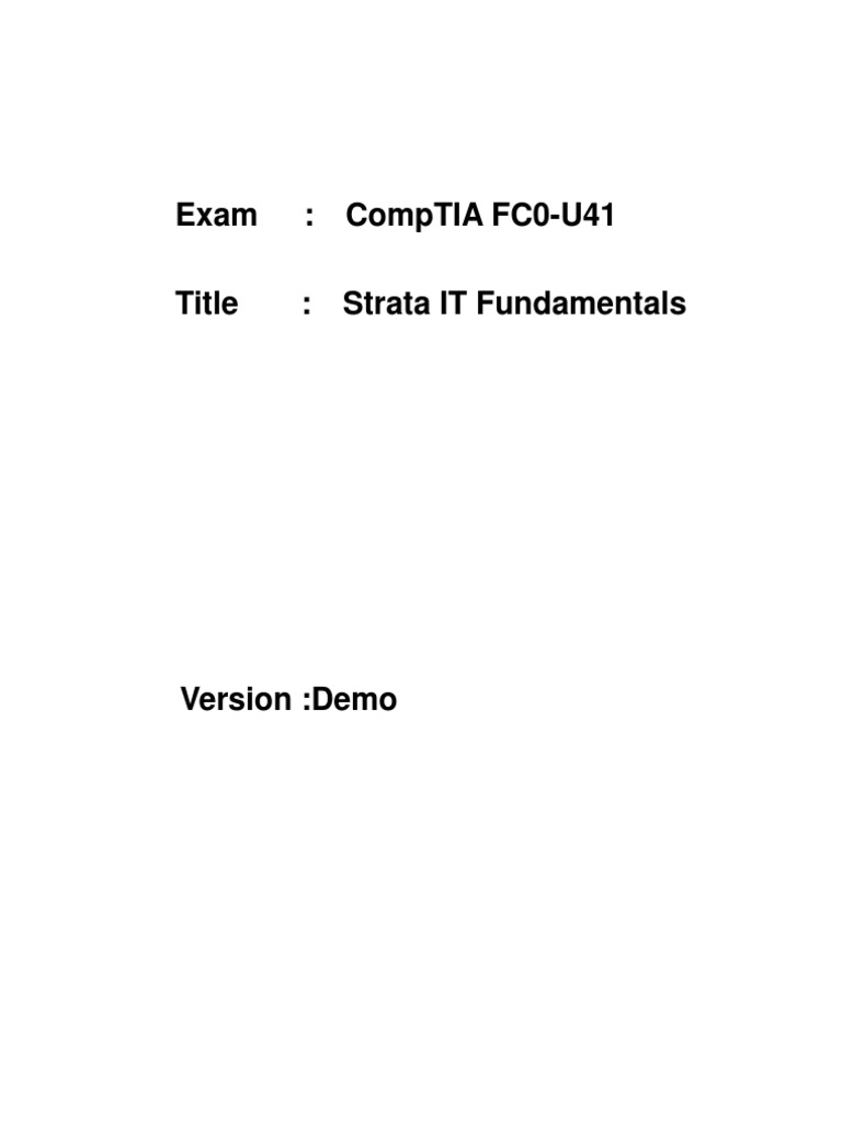 Exam: Comptia Fc0-U41 | PDF | Wireless Lan | Firewall (Computing)