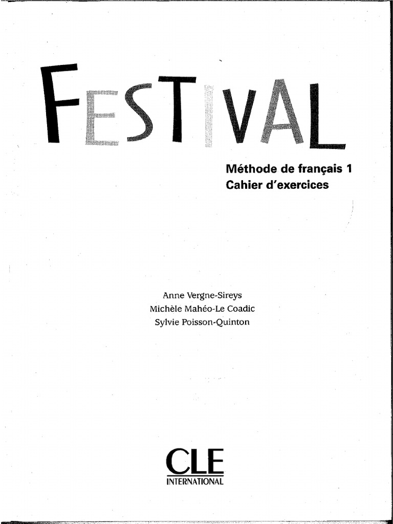 (Je Parle Français) Festival 1 - Cahier | PDF