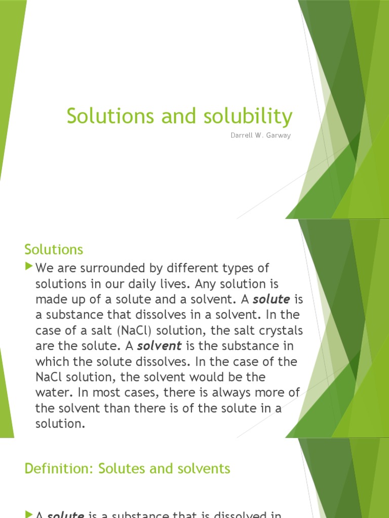 Understanding Solutions and Solubility | PDF | Solution | Solubility
