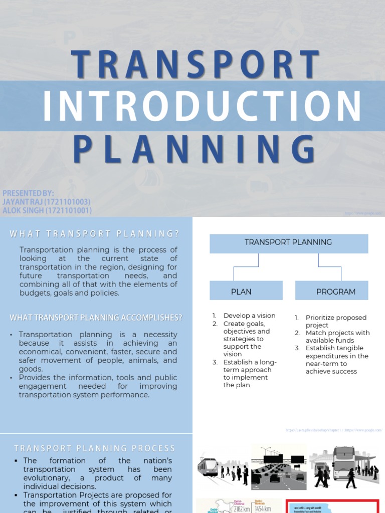 Group 1 (Introduction To Transport Planning) PRESENTATION | PDF ...