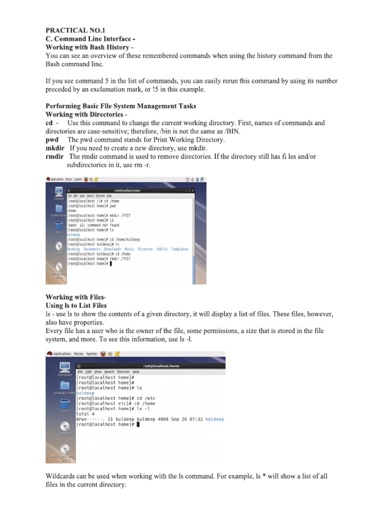 Linux Practical Part 1 | PDF