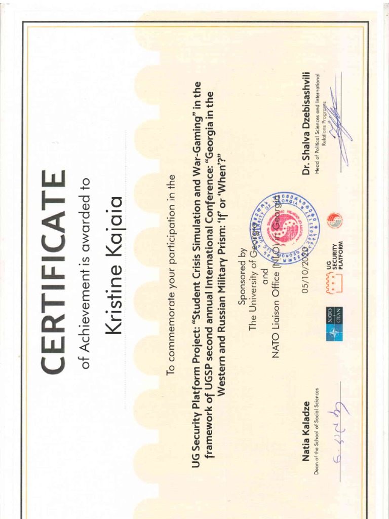 Simulation Certificate | PDF