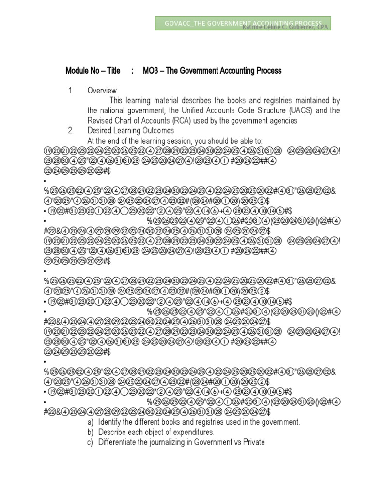 Government Accounting Process Overview | PDF | Equity (Finance) | Revenue