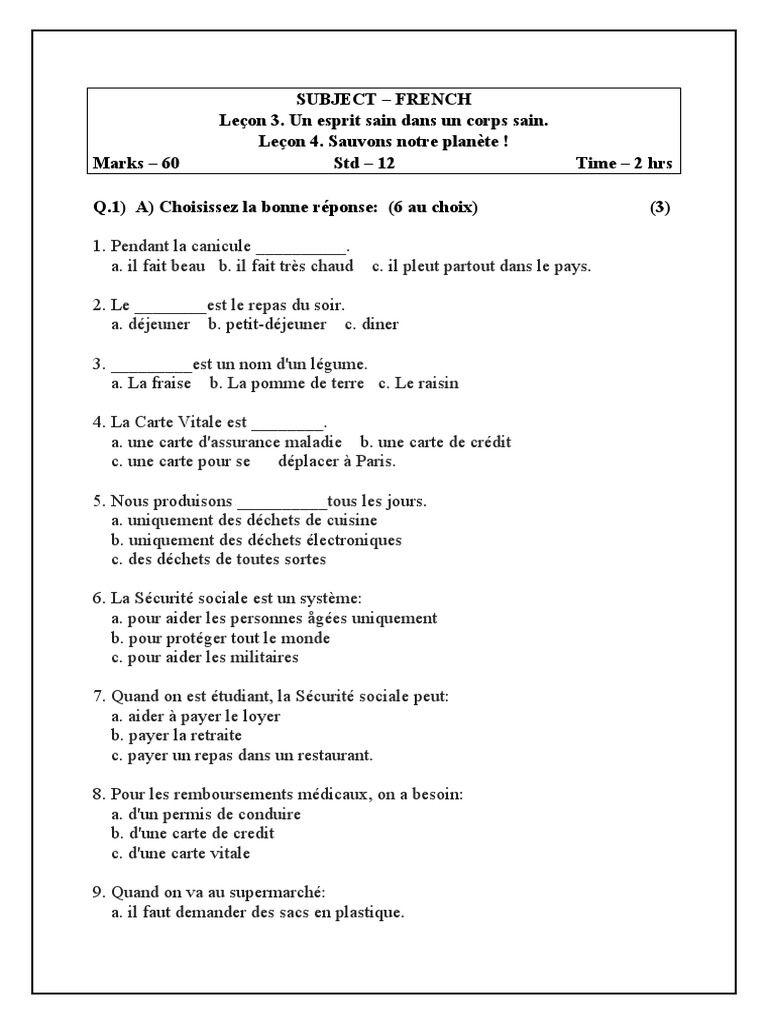 12th L 3 & 4 | PDF | Déchets