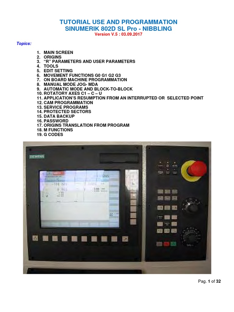 Manuale - SINUMERIK 802D | PDF | Computer File | Usb Flash Drive