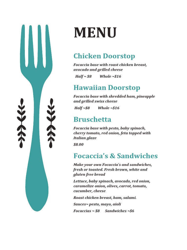 Menu | PDF